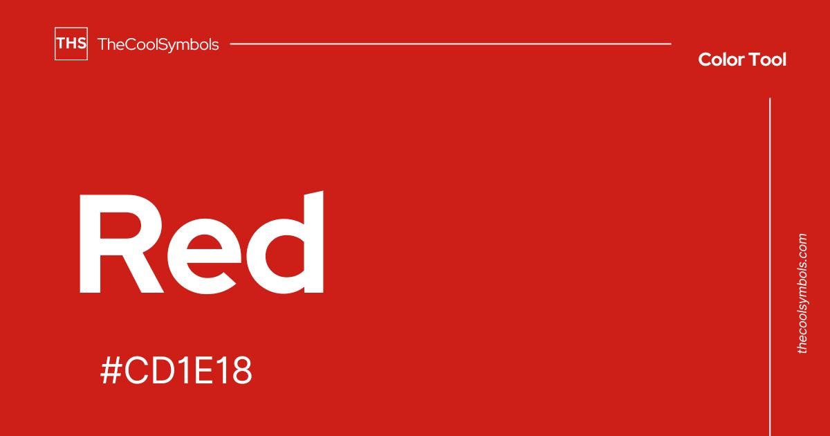 Red Color Tool - The Cool Symbols