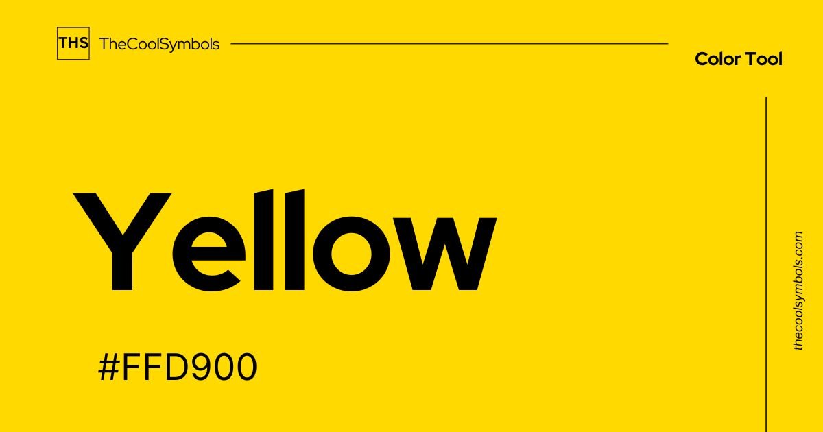 Yellow Colors Tool - The Cool Symbols