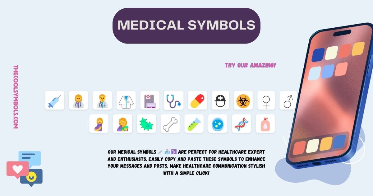 Medical Symbols ⚕️ | Copy & Paste Health Icons