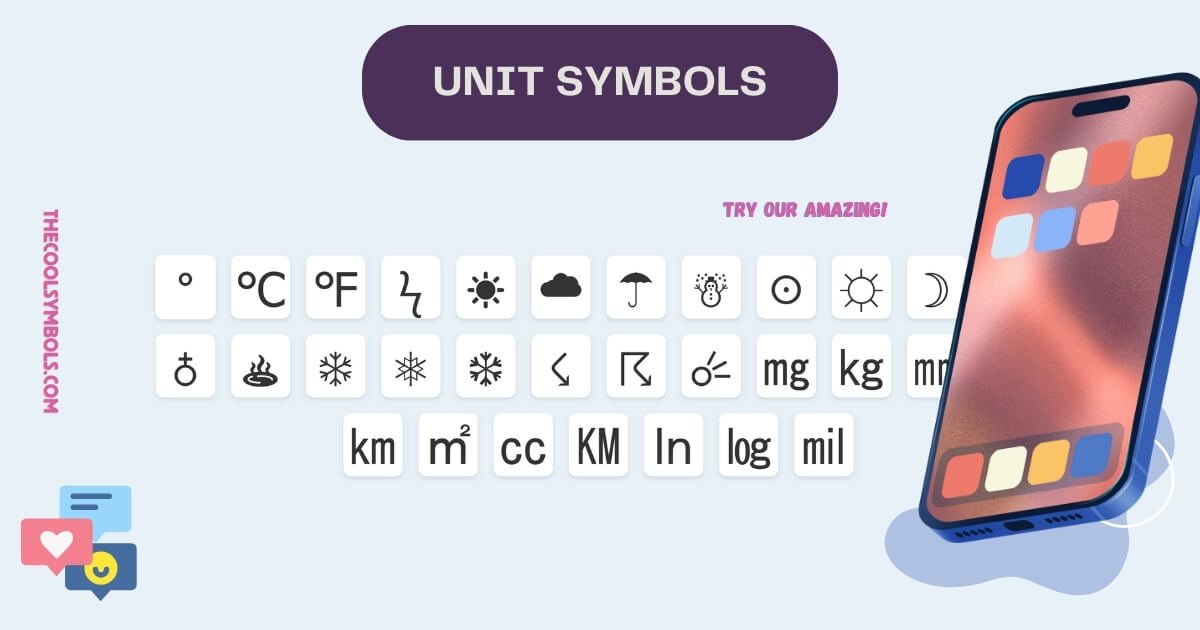 Unit Symbols 📏 | Copy & Paste Measurement